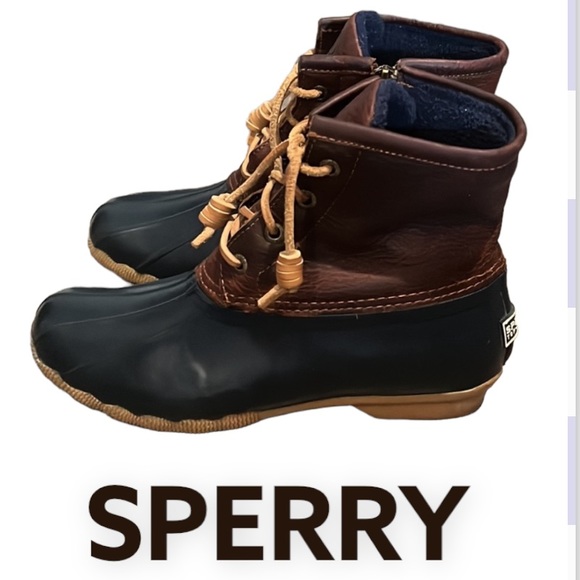 Sperry | Shoes | Authentic Sperry Waterproof Leather Rubber Rain Duck ...